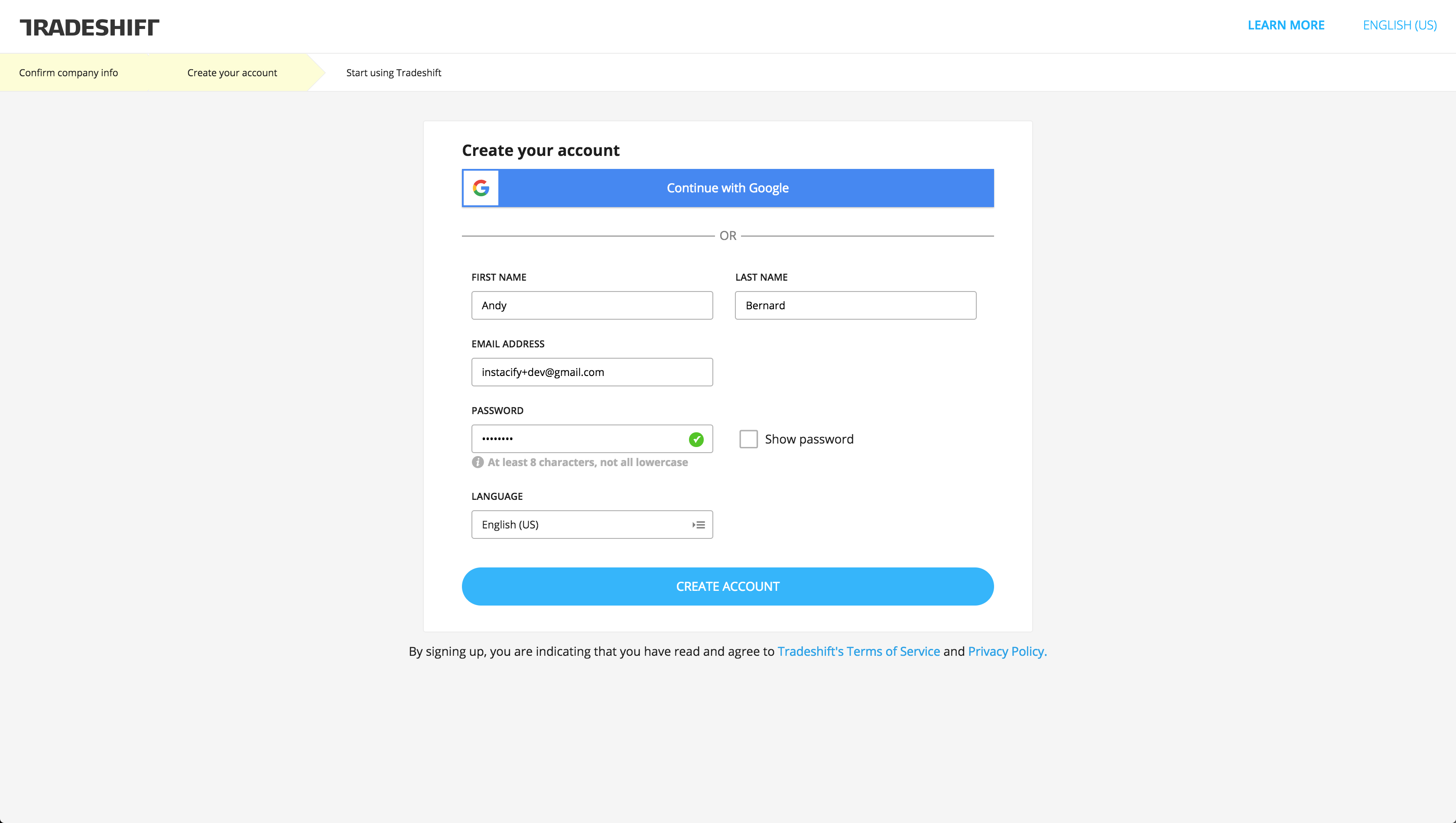Tradeshift Developer Center